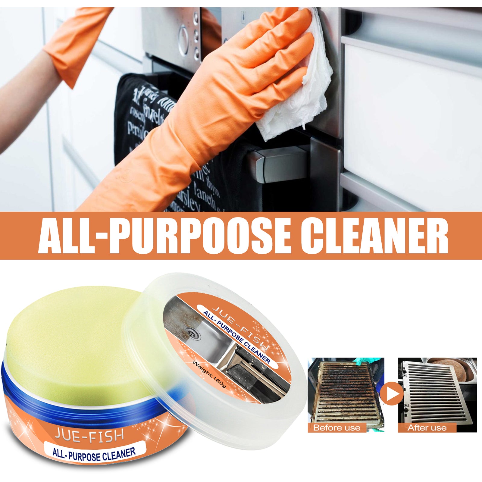 Multi-Purpose Kitchen Cleaner, Kitchen Stove Range Hood Stainless Steel ...